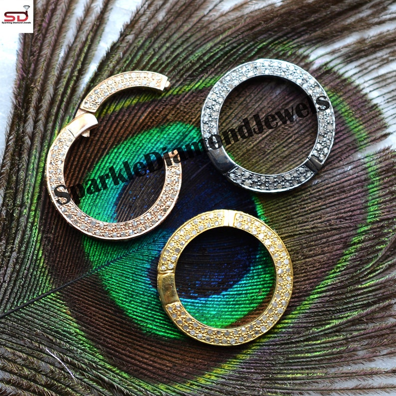 Push Lock 925 Silver Diamond Finding Lock Finding Jewelry - Etsy UK