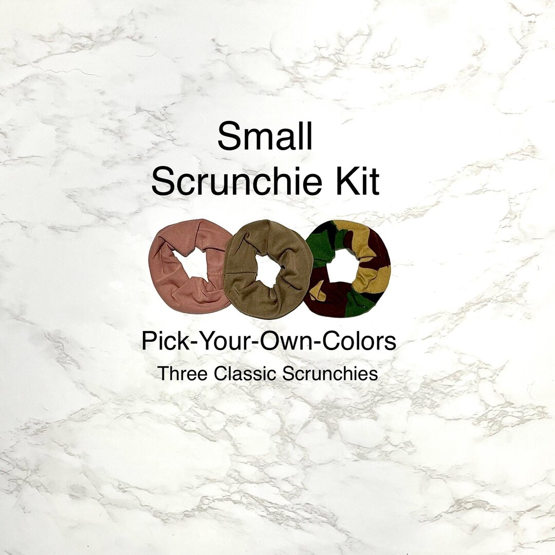Small- Pick-your-own-colors Scrunchie KIT - SET of 3 Hand-designed ...