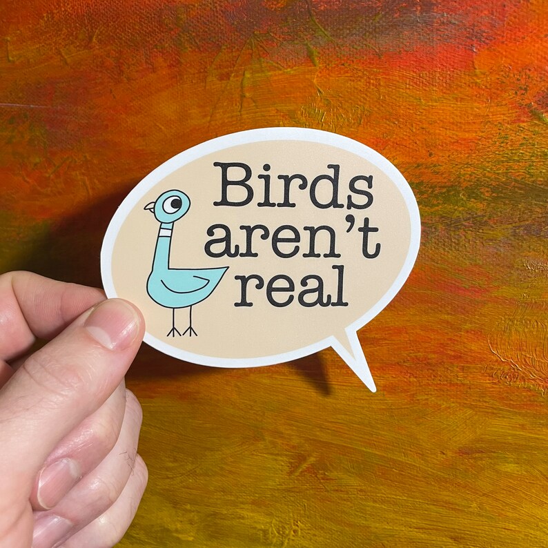 Birds Arent Real Laptop Sticker Waterproof Vinyl Decal Pigeon - Etsy