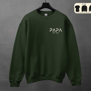 Personalised Papa Sweatshirt, Dad T-shirt, Father's Day Gift, Custom ...