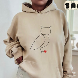Minimalist Owl Sweatshirt, Cute Owl Hoodie, Owl Lover Shirt, Night Owl ...