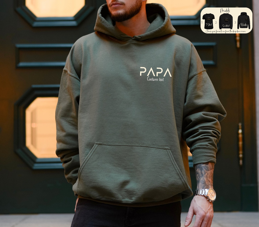 Personalised Papa Sweatshirt, Dad T-shirt, Father's Day Gift, Custom ...