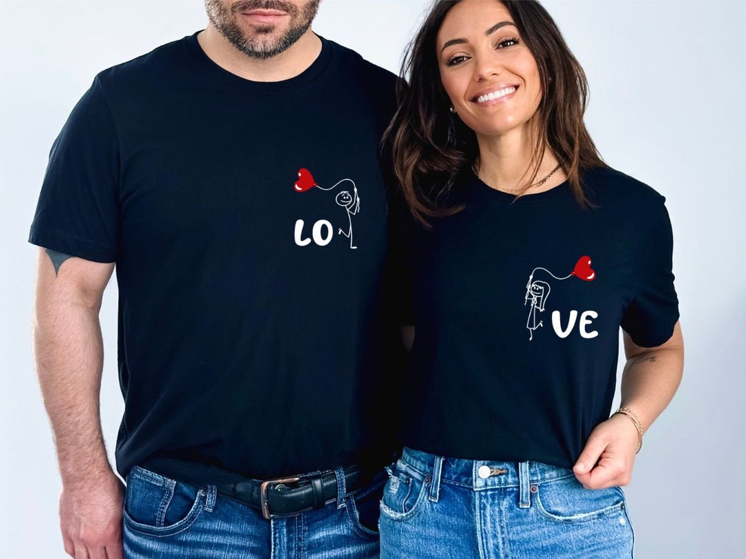 Love Couple Shirts, Minimalist Matching Couple Sweatshirts, His and ...