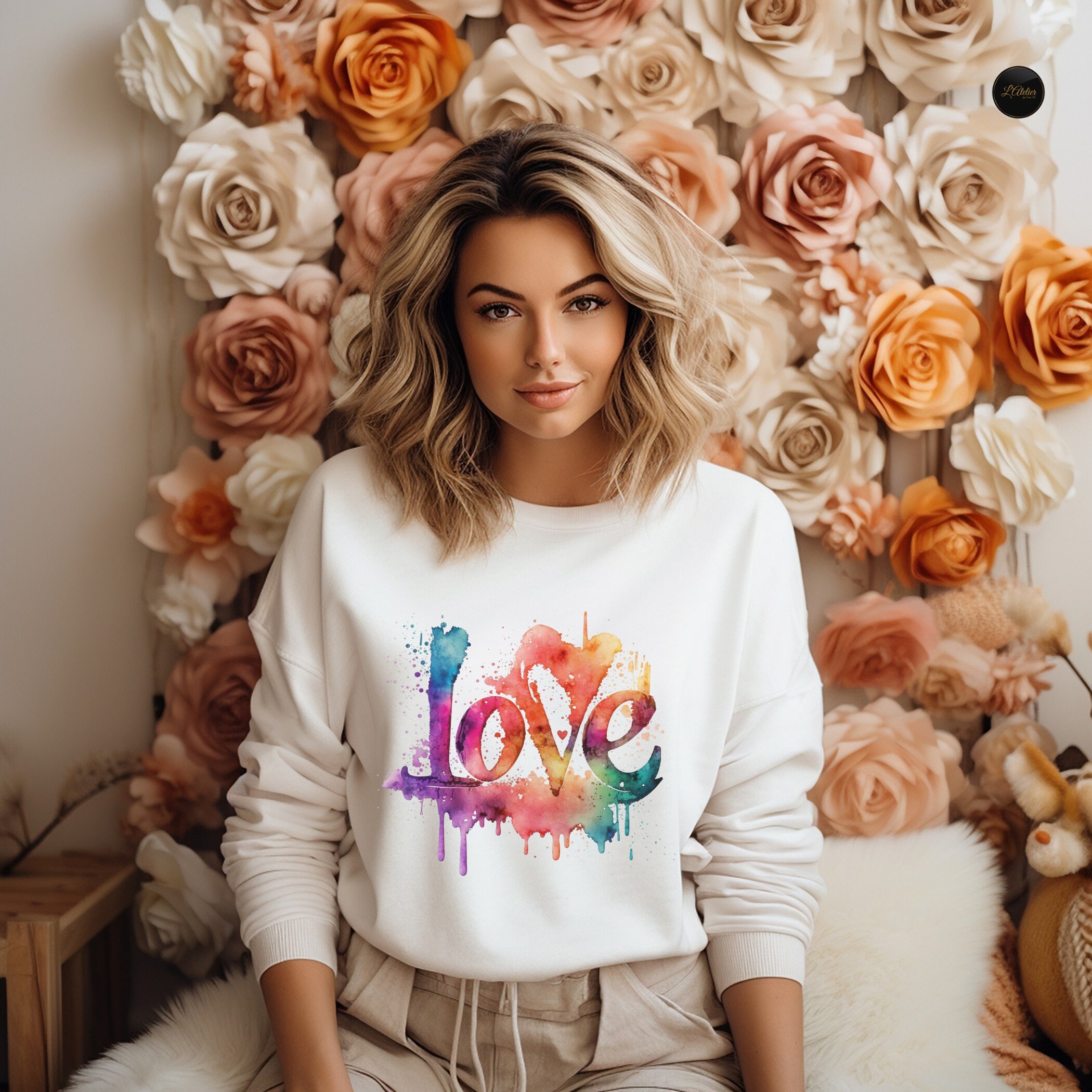Rainbow Love Sweatshirt, Unisex Valentine's Day Shirt - Etsy