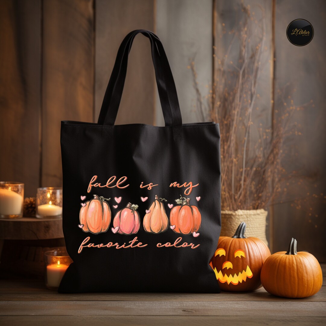 Fall Tote Bag, Fall is My Favourite Color Thanksgiving Pumpkin Bag ...