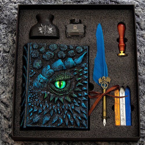 Eye of the Black Dragon Notebook Handmade Notebook for - Etsy