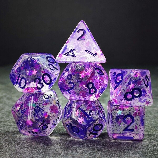 Purple Dice Set - Etsy