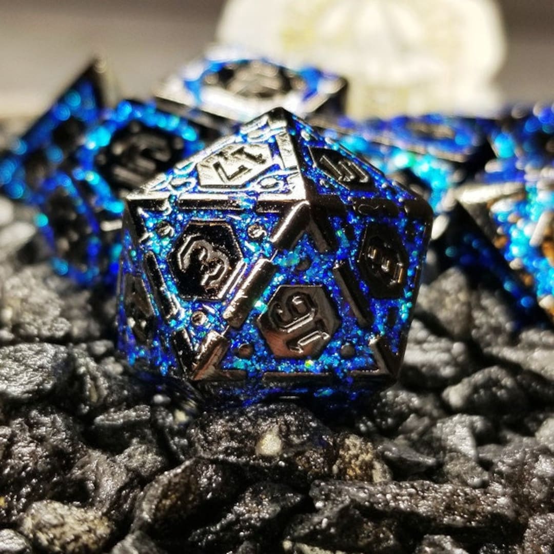 Sage’s Ice Armor Metal Polyhedral Dice Set | Dungeons Dragons Dnd ...