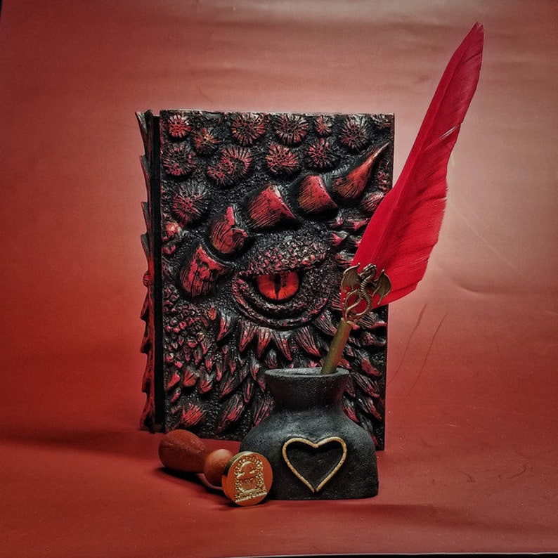 Eye of the Red Dragon Notebook Gift Set Handmade Notebook - Etsy