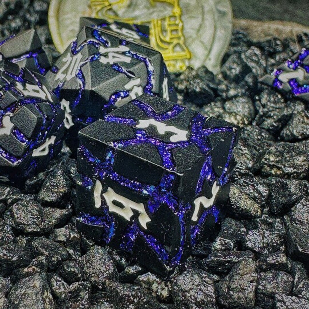 Sage’s Warp Stones White Dwarf Star Metal Polyhedral Dice Set ...