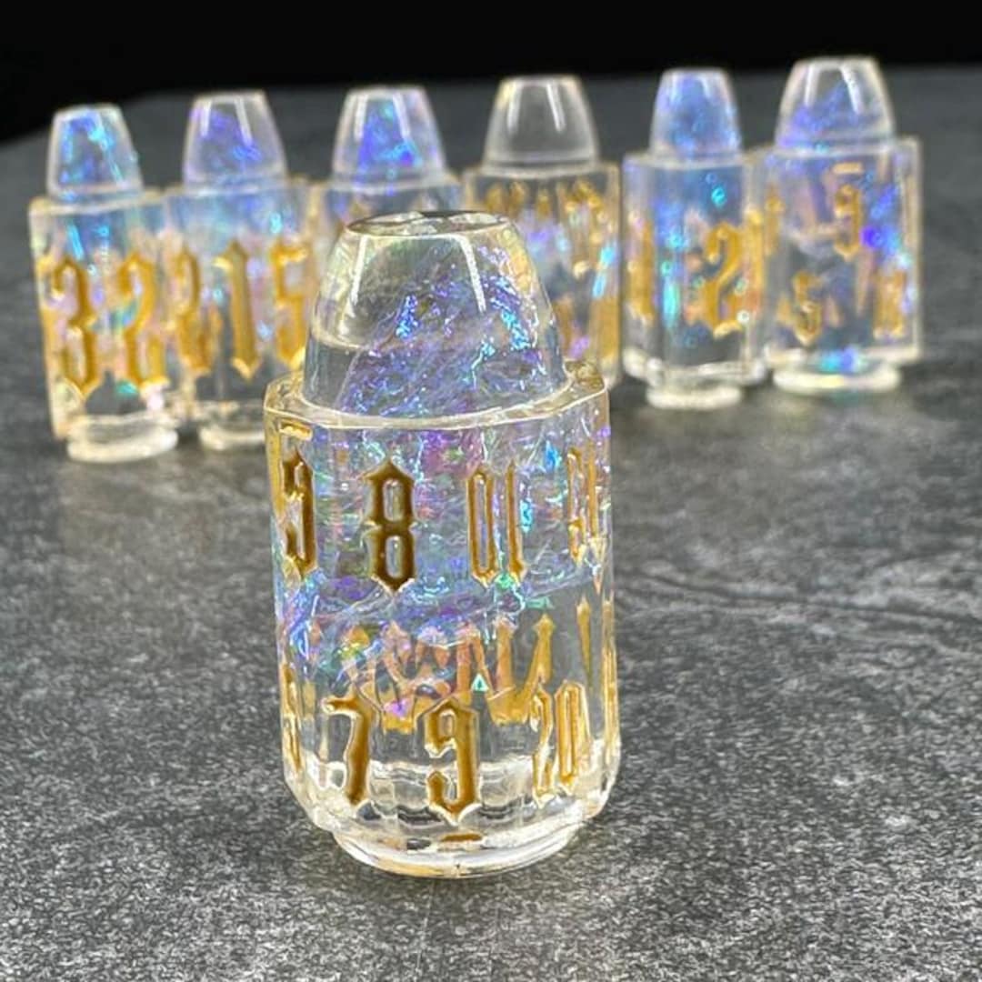 Sage's Spectral Revolver Holy Bullets Resin Dice Set - Unique Bullet ...