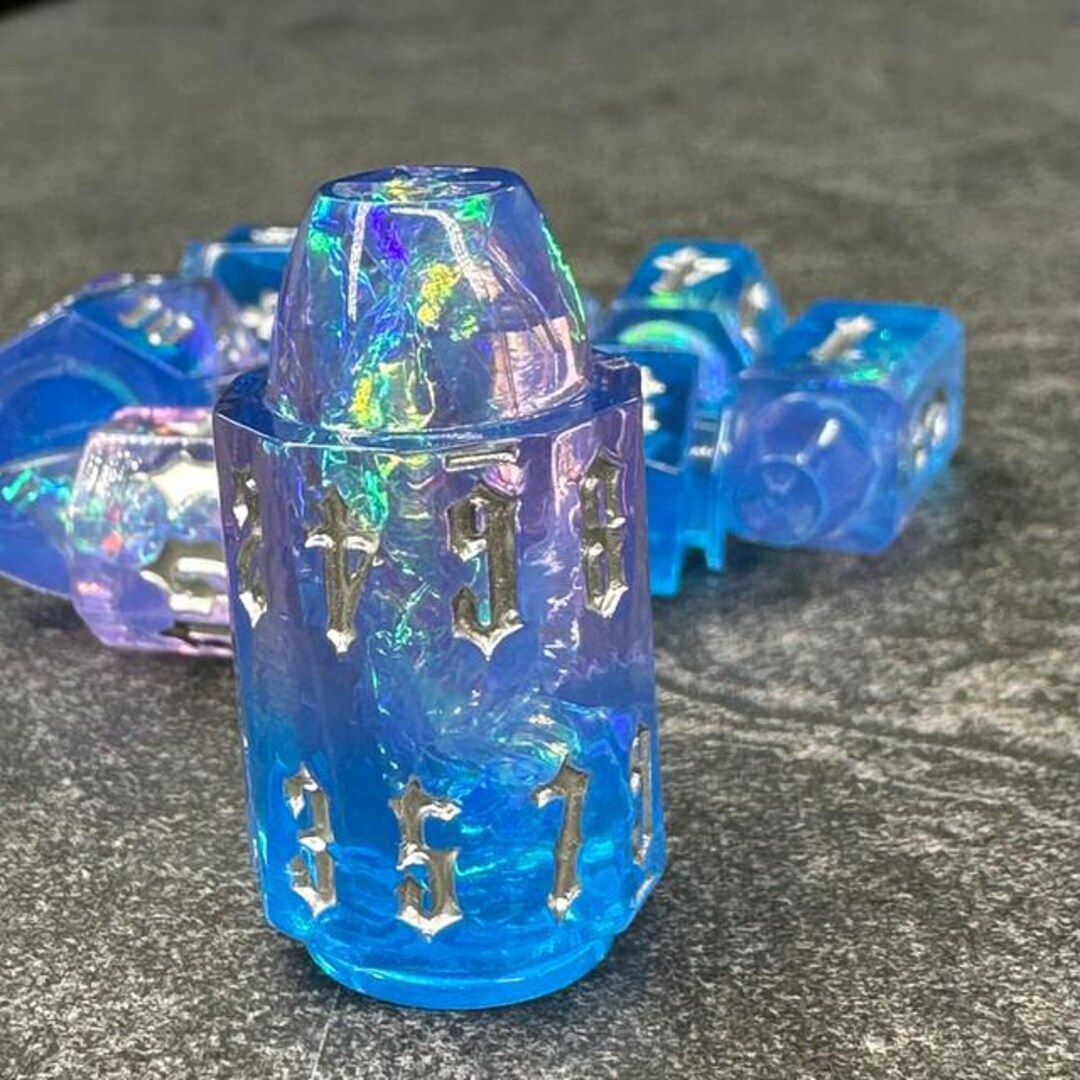 Sage's Spectral Revolver Dawn Bullets Resin Dice Set - Unique Bullet ...