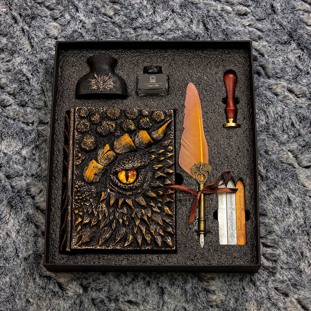 Eye of the Gold Dragon Notebook Gift Set | Handmade Notebook for TTRPG ...