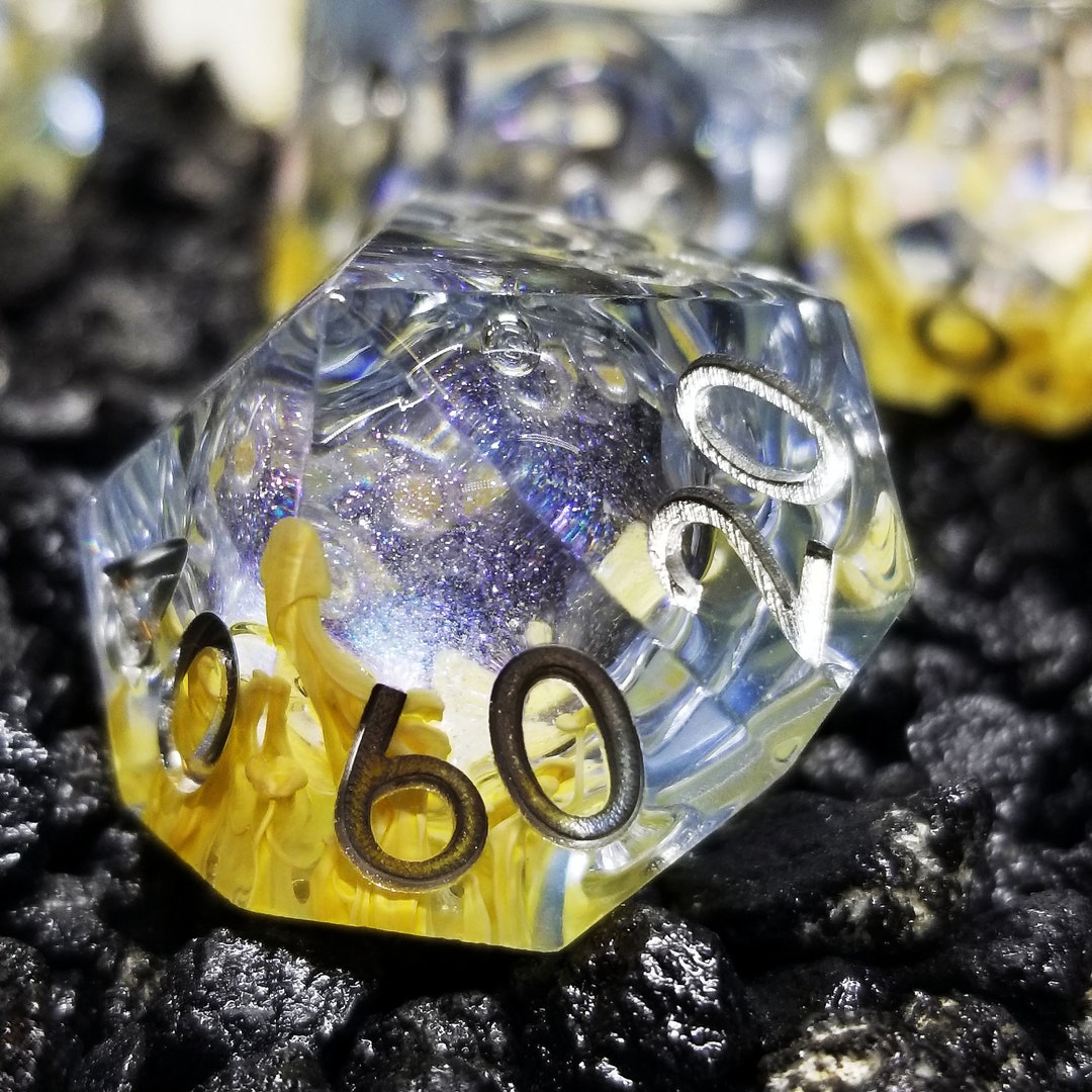 Sage’s Divine Souls Liquid Core Sharp Edge Resin Dice Set - Etsy