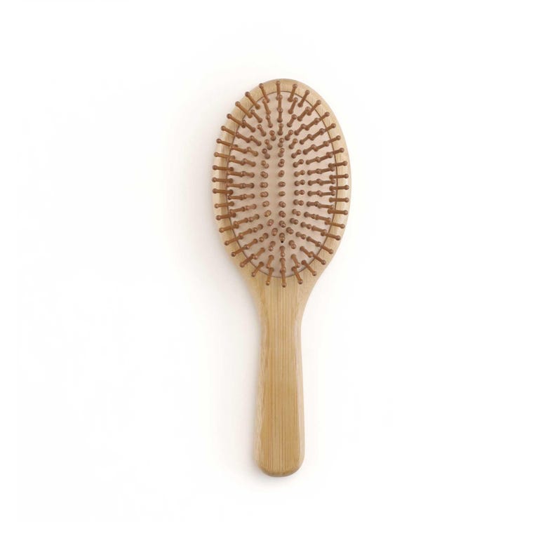 PLANT OATH | Bamboo Round Paddle Hairbrush | Eco-friendly Bath ...