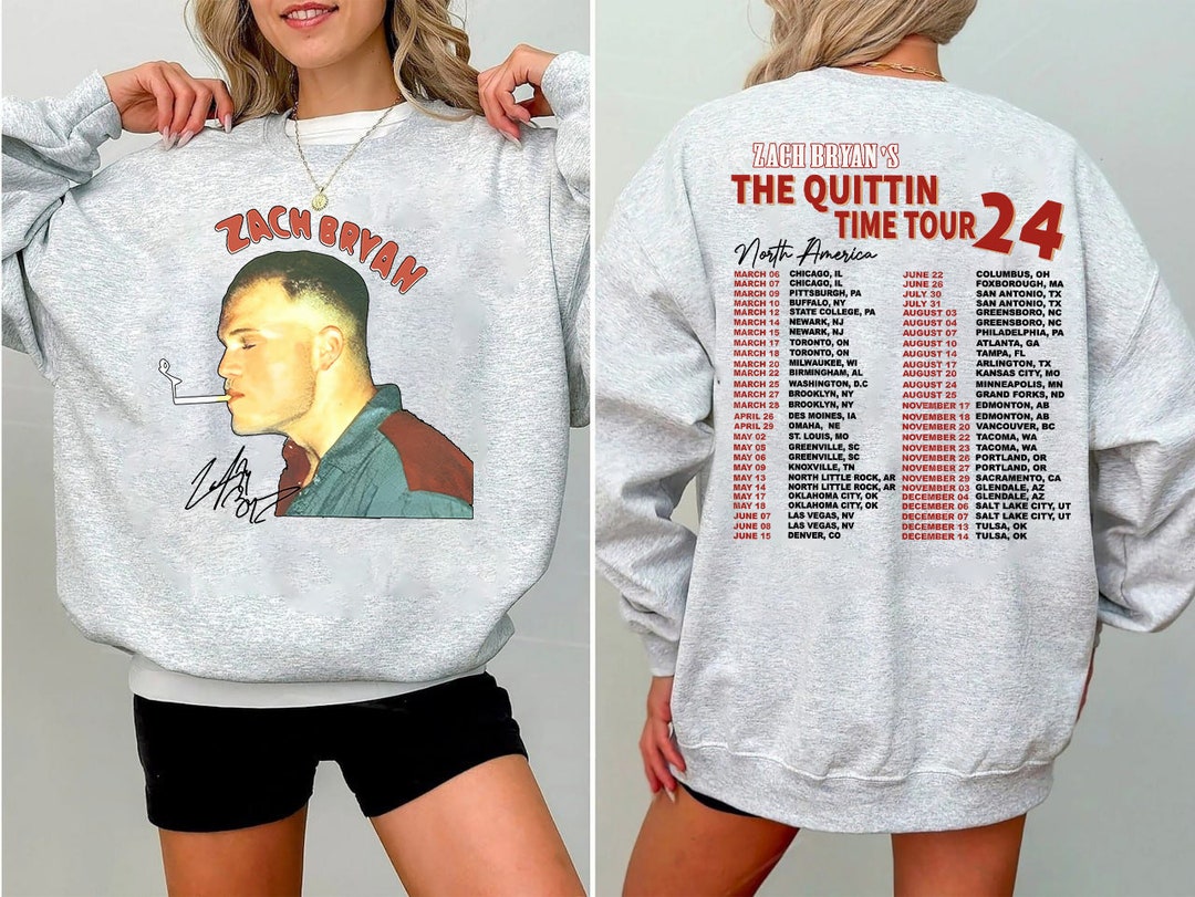 Vintage Zach Bryan the Quittin Time Tour 2024 Png, Zach Bryan the ...