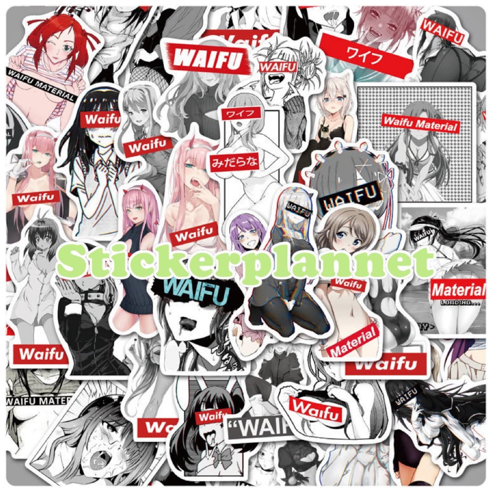 Waifu Sexy Anime Art Sticker Pack 50 Set Etsy