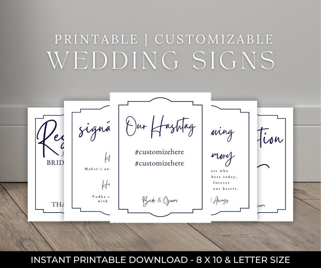 Wedding Signs Collection: Printable - Etsy