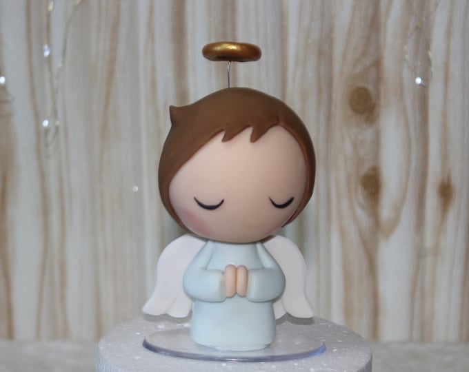 Sweet Angel With Doves Cake Topper, Baptism Cake Topper, Angel Baby ...