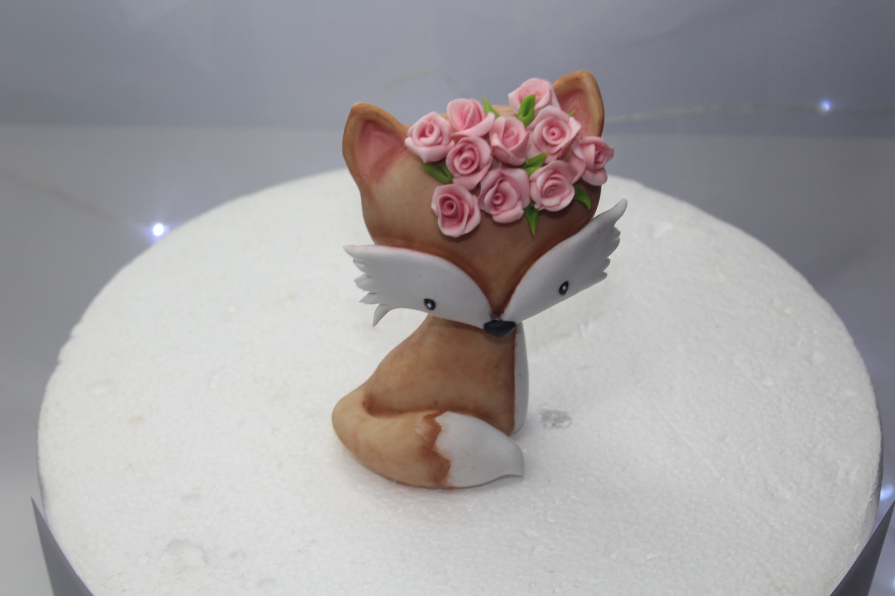 Fox Cake Topper,fox Figure,fondant Fox,sugar Paste Fox,woodland Cake ...