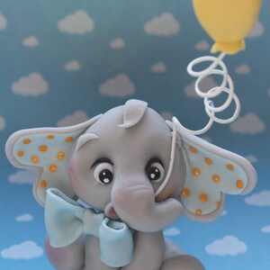 Forest Elephant Cake Topper, Cold Porcelain Safari, Party Decoration ...