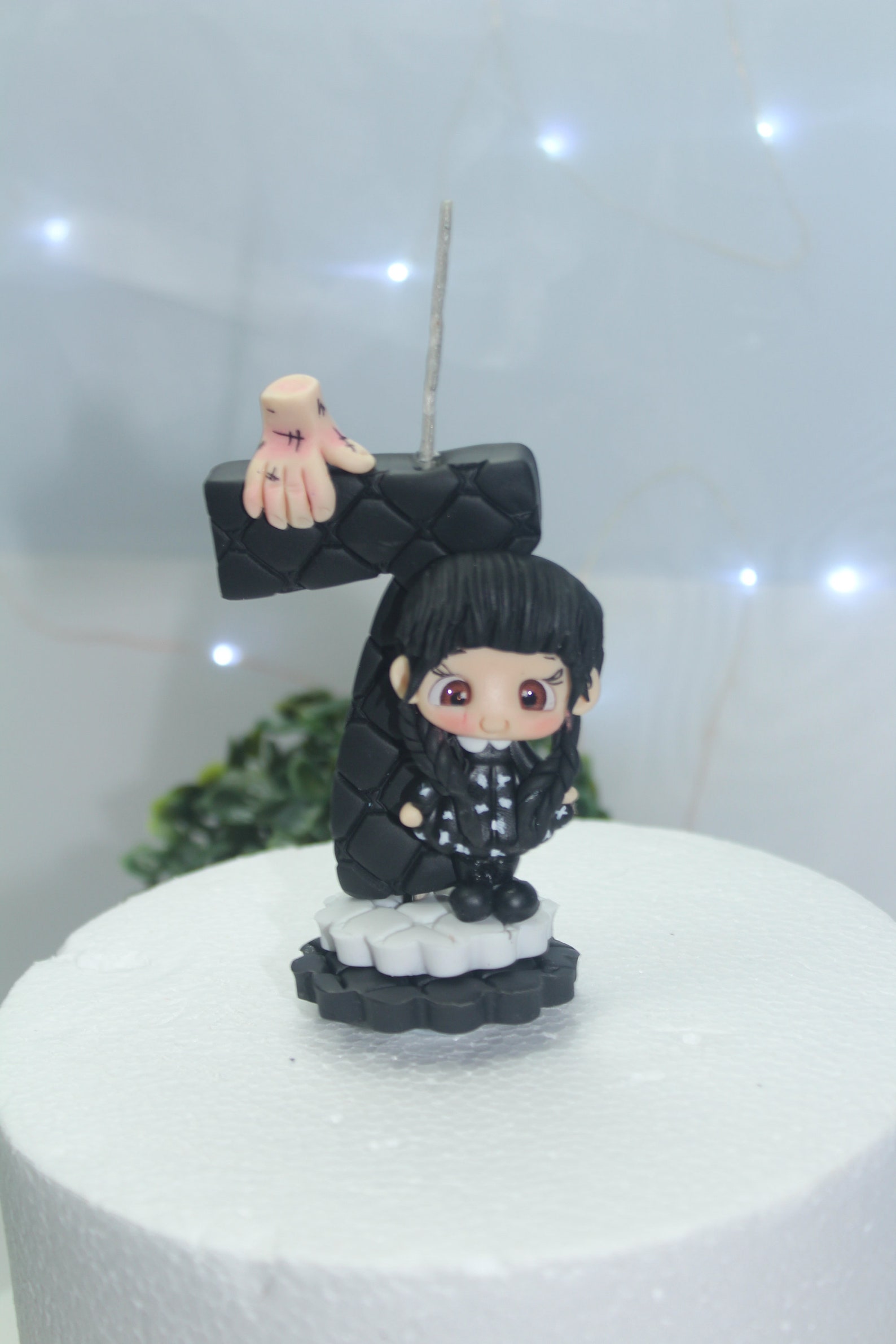 Candle Girl Wednesday Addams Inspired Candle Cold Porcelain - Etsy