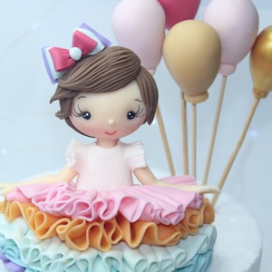 Girl Cake Topper, Person Figurine, Handmade Figurine Doll, Handmade ...