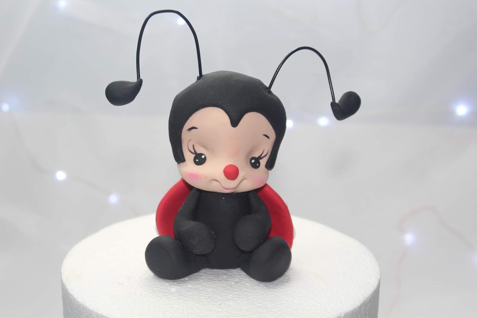 Ladybug Fondant, Cold Porcelain Ladybug Figure, Garden Party ...