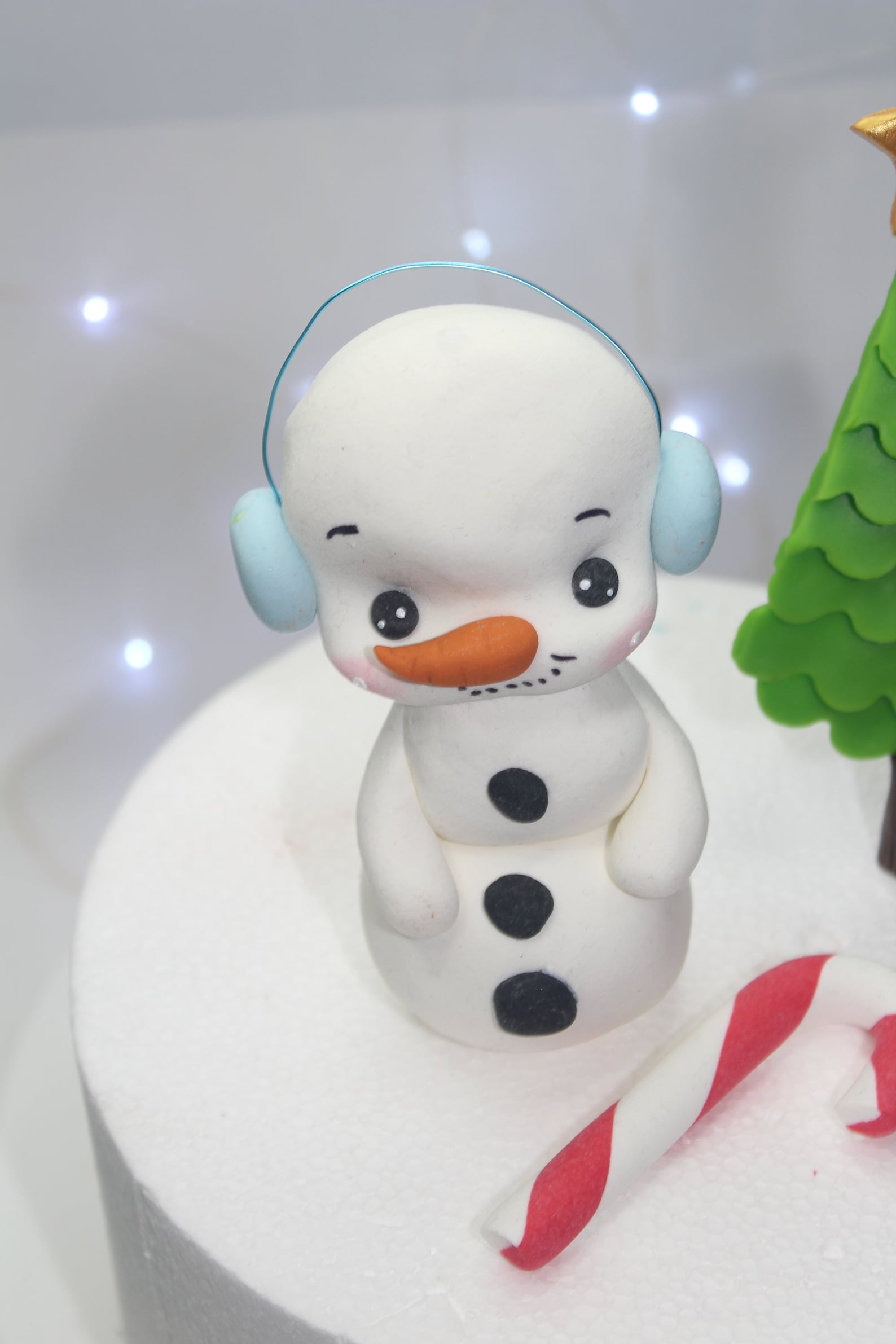 Snowman Fondant Figure for Birthday and Christmas Cake,tortendekoration ...