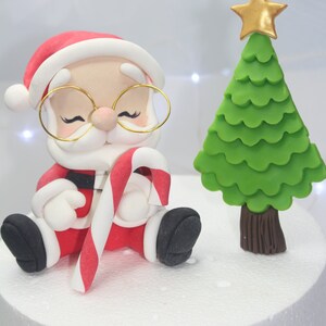 Santa Claus Fondant Topper for Christmas Cake in Sugarpaste or Cold ...