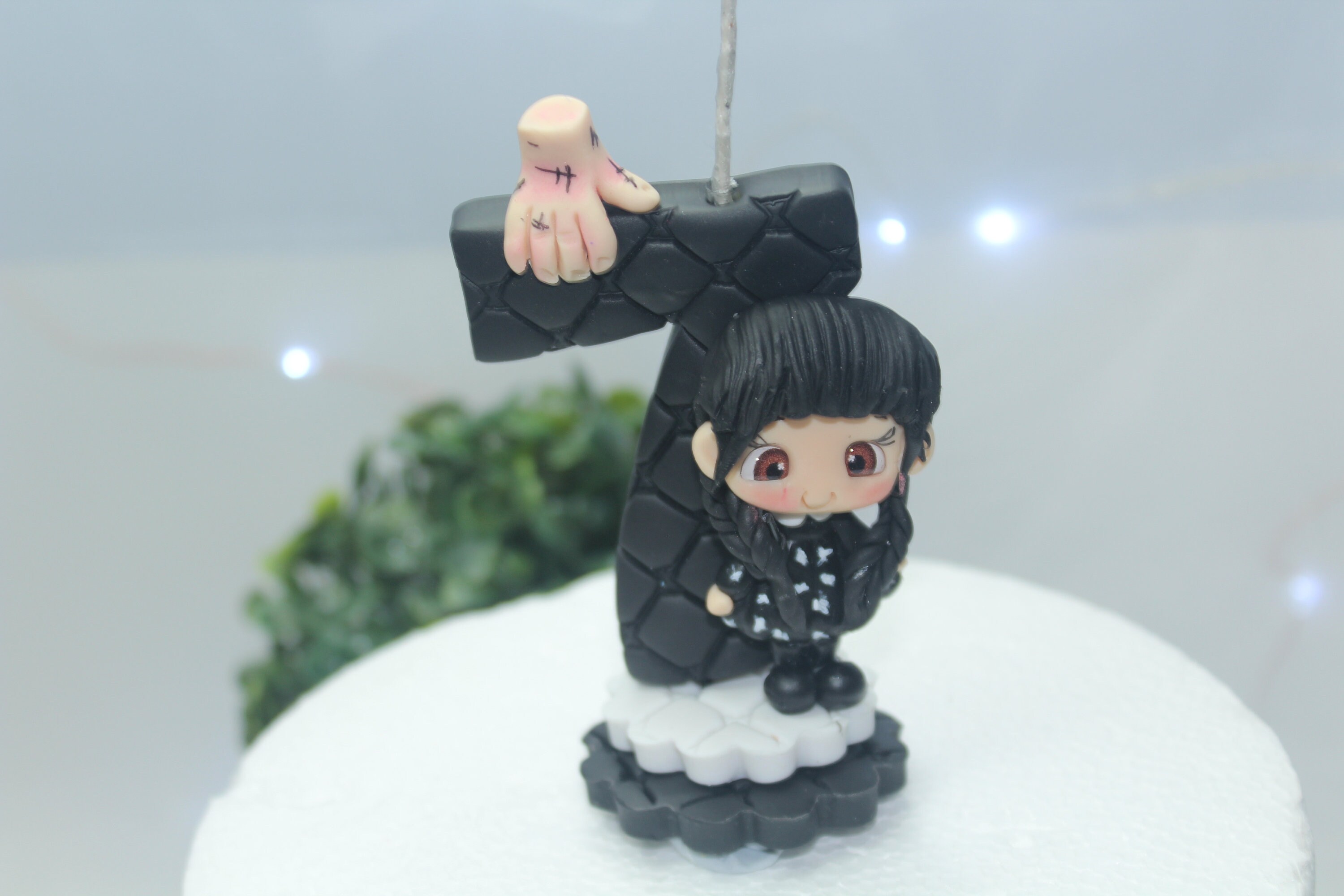 Candle Girl Wednesday Addams Inspired Candle Cold Porcelain - Etsy