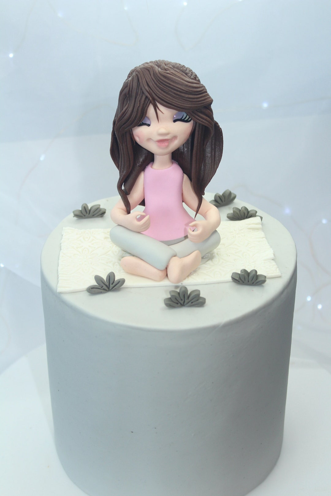 Yoga Cake Topper. Women Yoga Topper, Person Figurine, Yoga Girls Topper ...