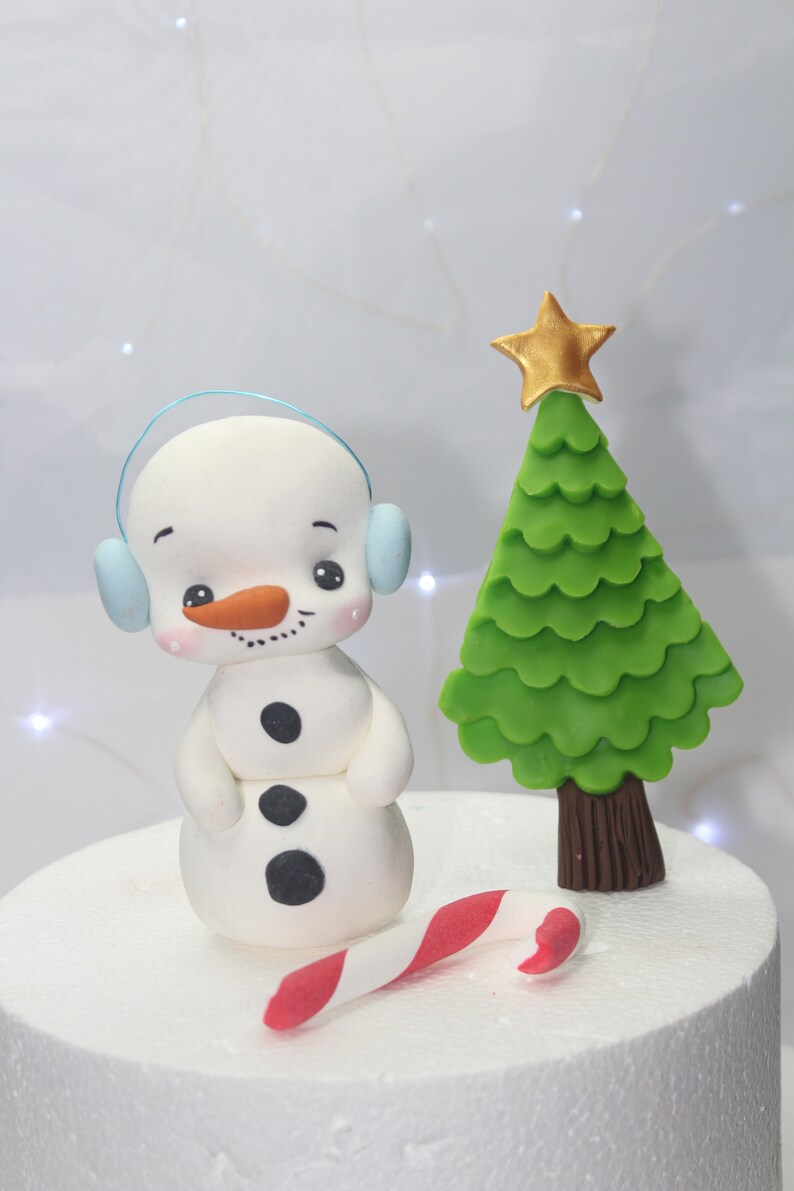 Snowman Fondant Figure for Birthday and Christmas Cake,tortendekoration ...