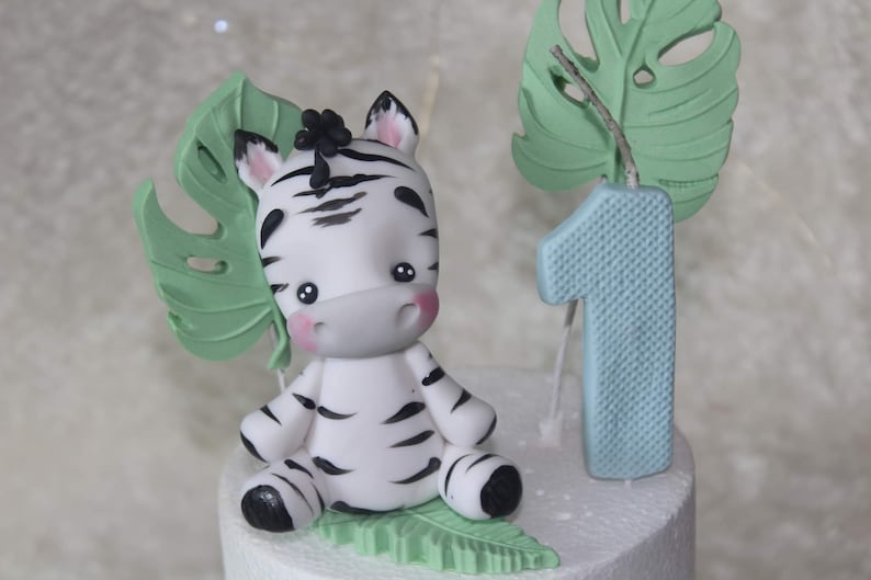 Safari Cake Topper, Zebra Cake Topper, Cold Porcelain, Jungle Cake ...