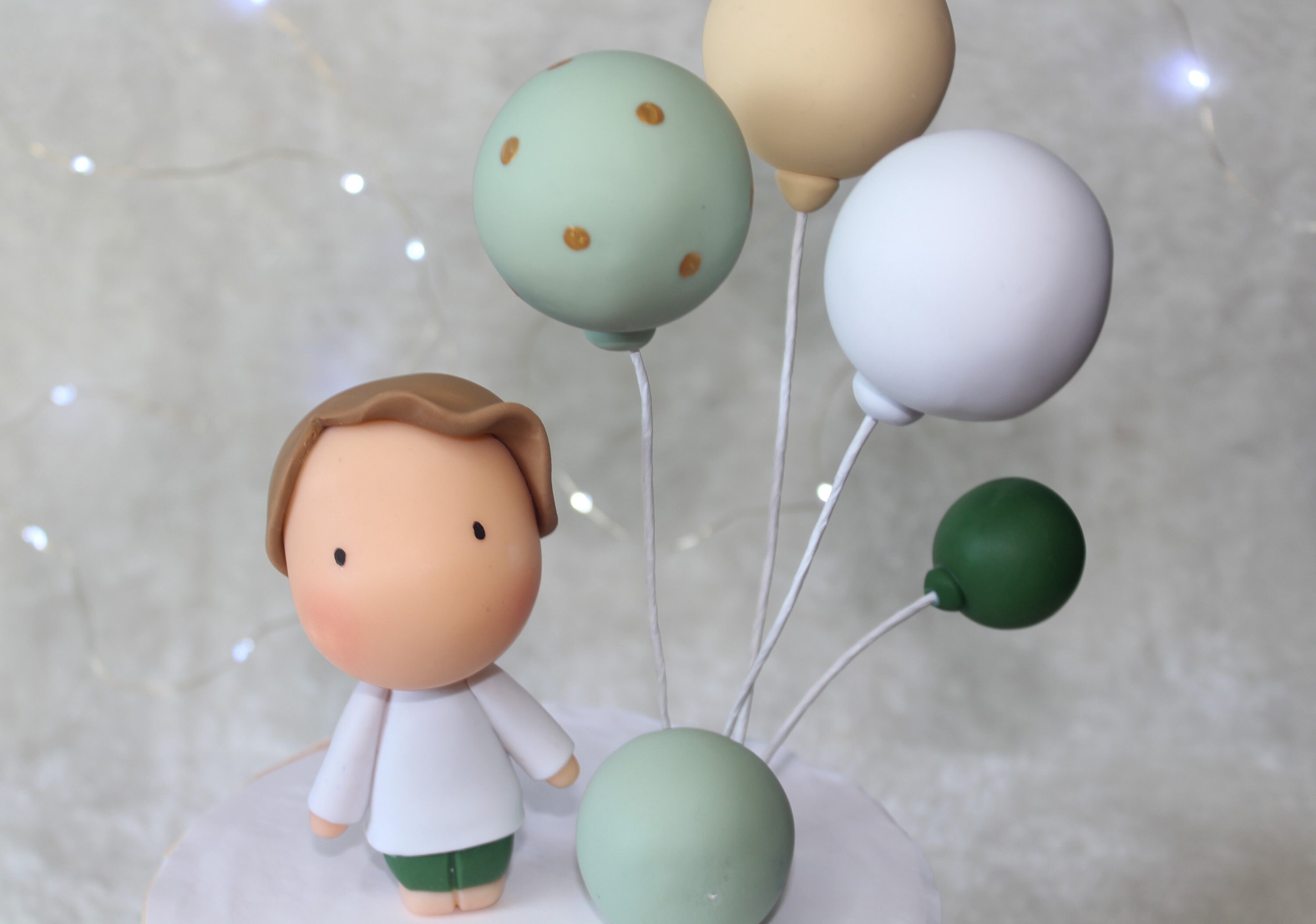 Boy Cake Topper With Ball Balloons Party Decoration Cake - Etsy