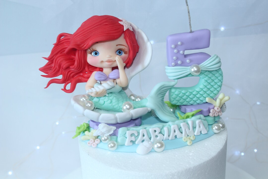 Fondant Mermaid, Cold Porcelain Mermaid Doll, Under the Sea Party ...