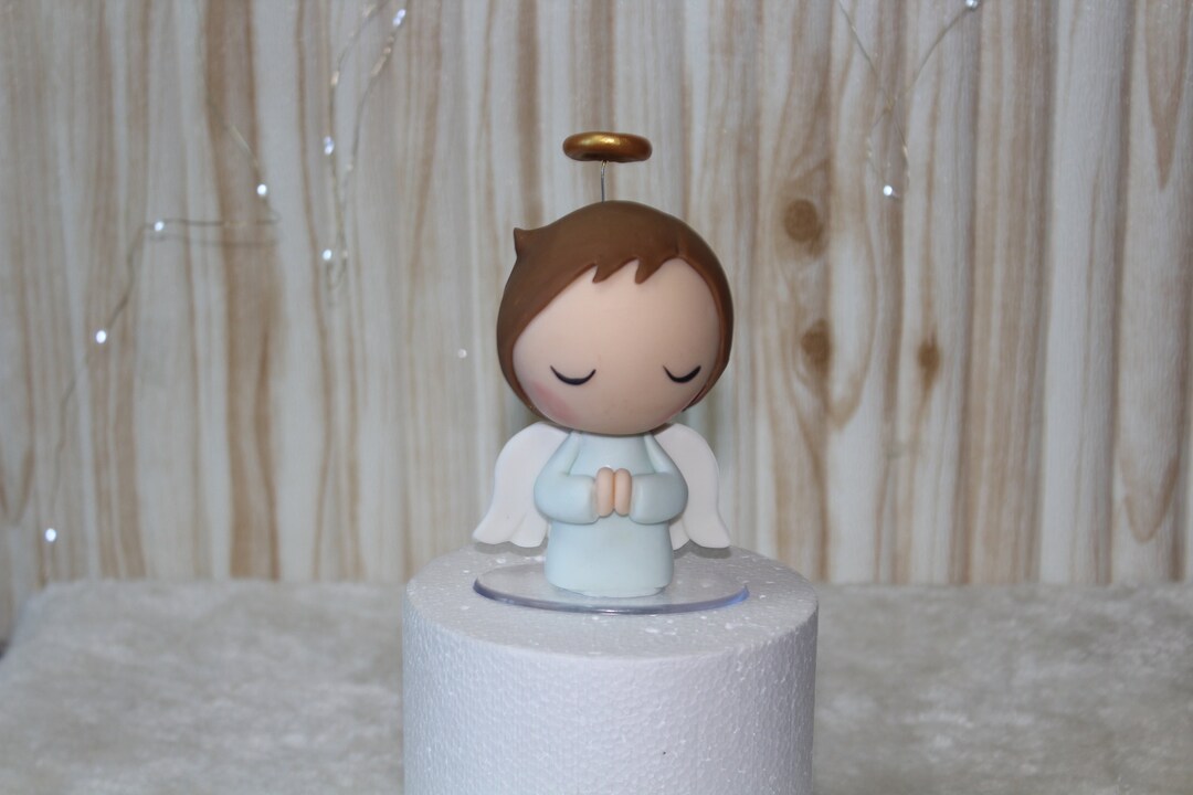 Sweet Angel With Doves Cake Topper, Baptism Cake Topper, Angel Baby ...