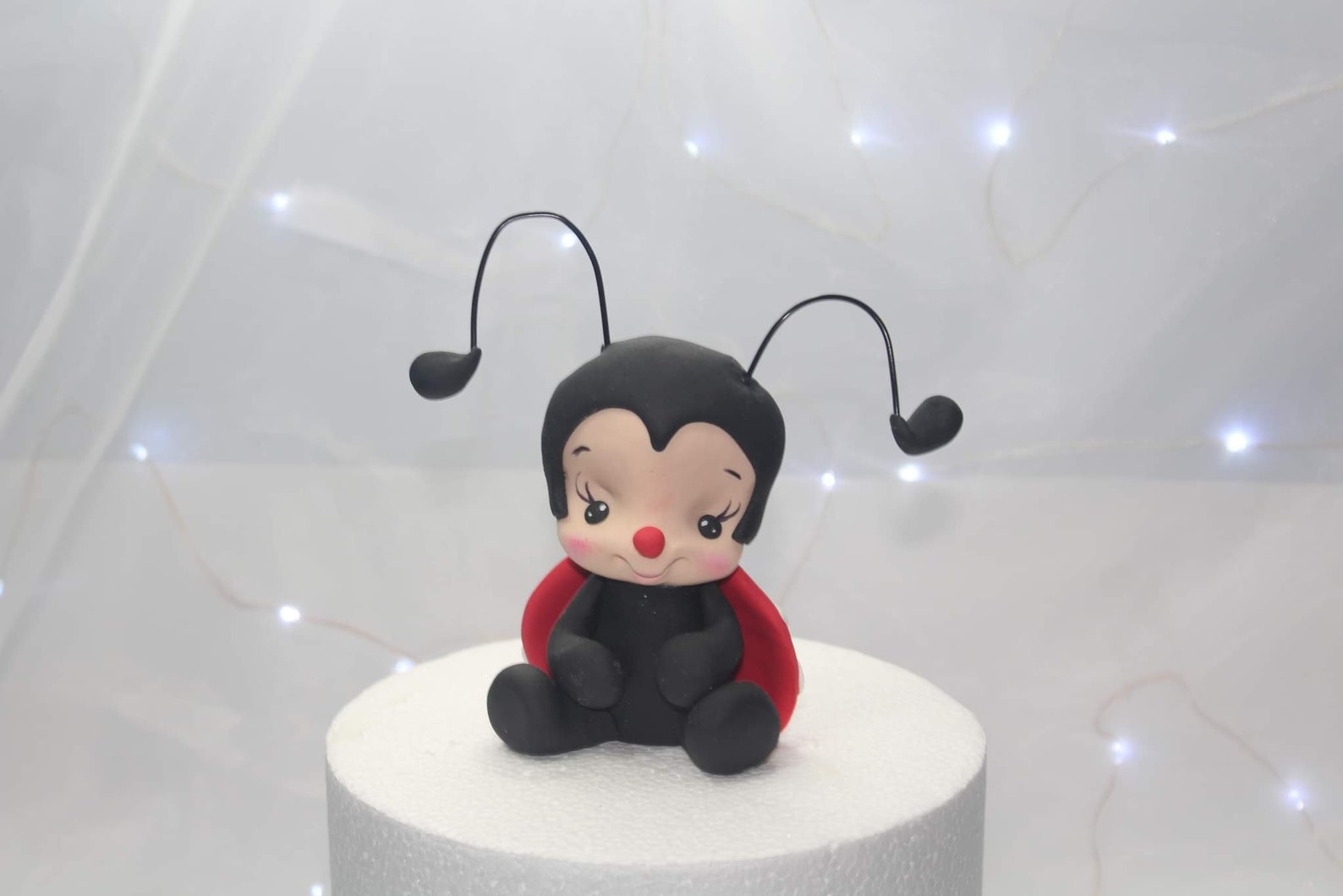 Ladybug Fondant, Cold Porcelain Ladybug Figure, Garden Party ...