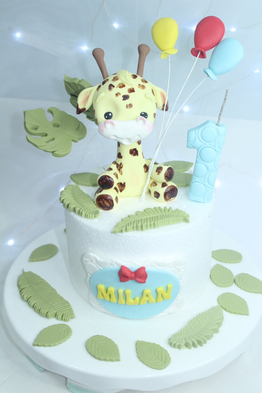 Giraffe Topper, Animals Cake Topper, Jungle Cake Topper, Grass Cake ...