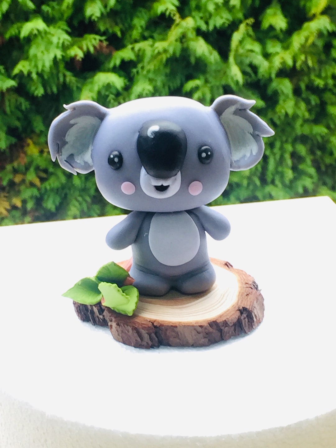 Koala figure animal cake topper in fondant or cold porcelain.festas ...