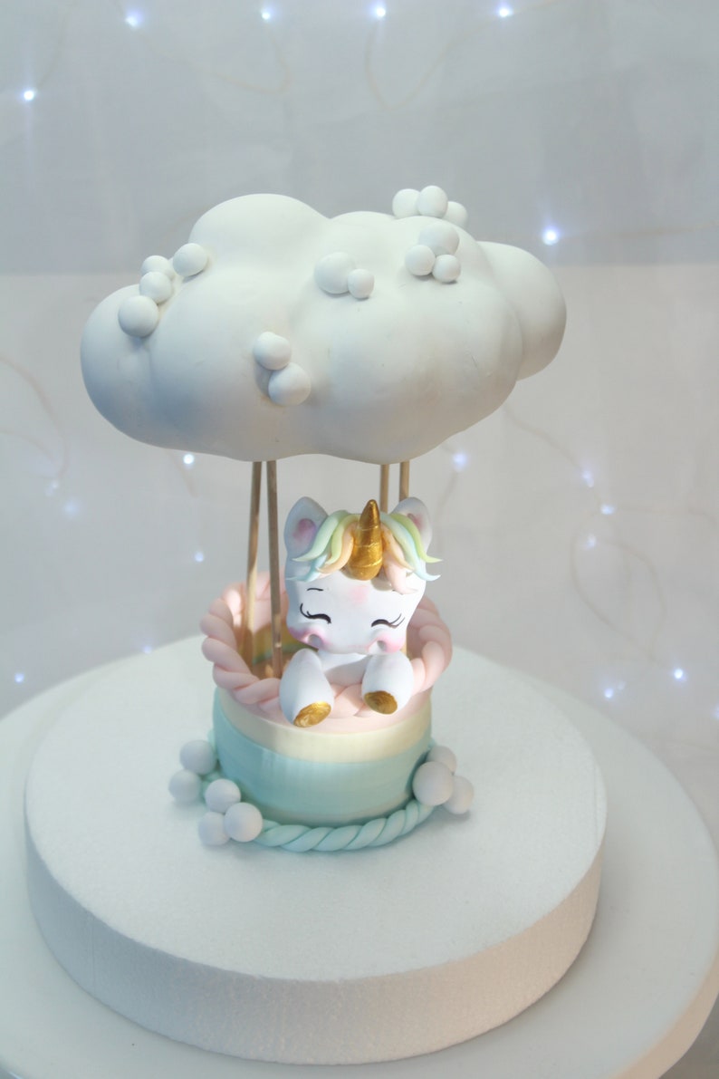 Fondant Unicorn Cake Topper and Balloon Cake Topper 17cm - Etsy