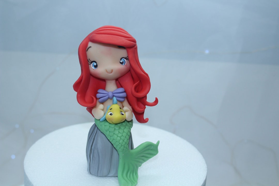 Mermaid Princess Cake Topper,princess Cake Topper,princess Fondant,cold ...