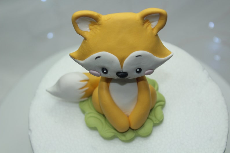 Fox Cake Topper,fondant Fox,sugar Paste Fox,woodland Cake Topper ...