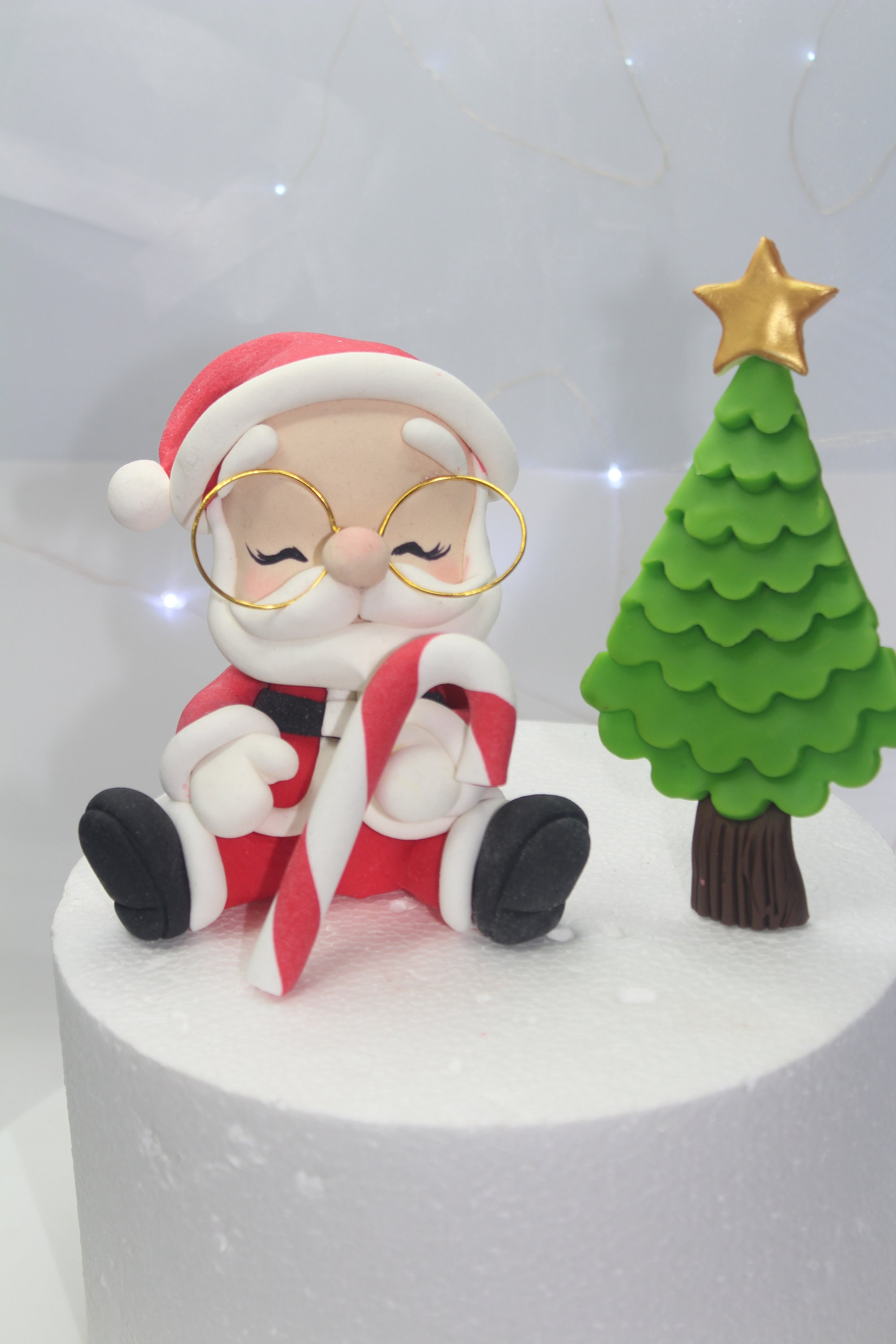 Santa Claus Fondant Topper for Christmas Cake in Sugarpaste or Cold ...