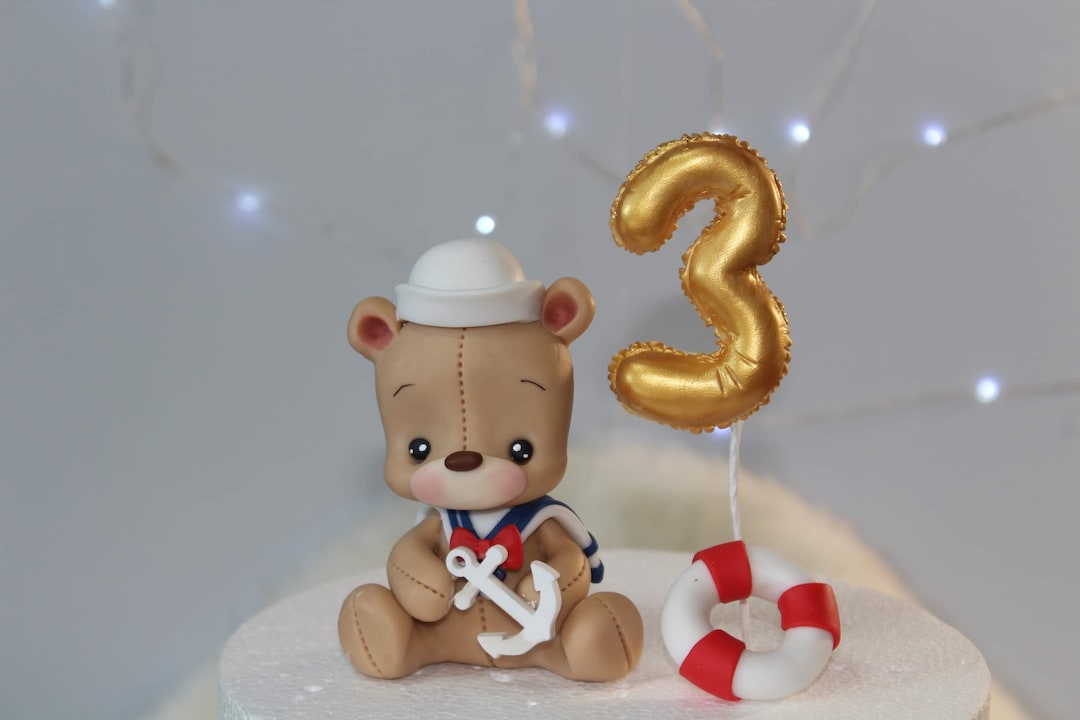 Teddy Bear Fondant, Sailor Teddy Bear, Sailor With Anchor and Buoy ...