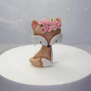 Fox Cake Topper,fox Figure,fondant Fox,sugar Paste Fox,woodland Cake ...