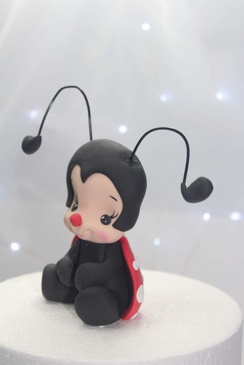 Ladybug Fondant, Cold Porcelain Ladybug Figure, Garden Party ...