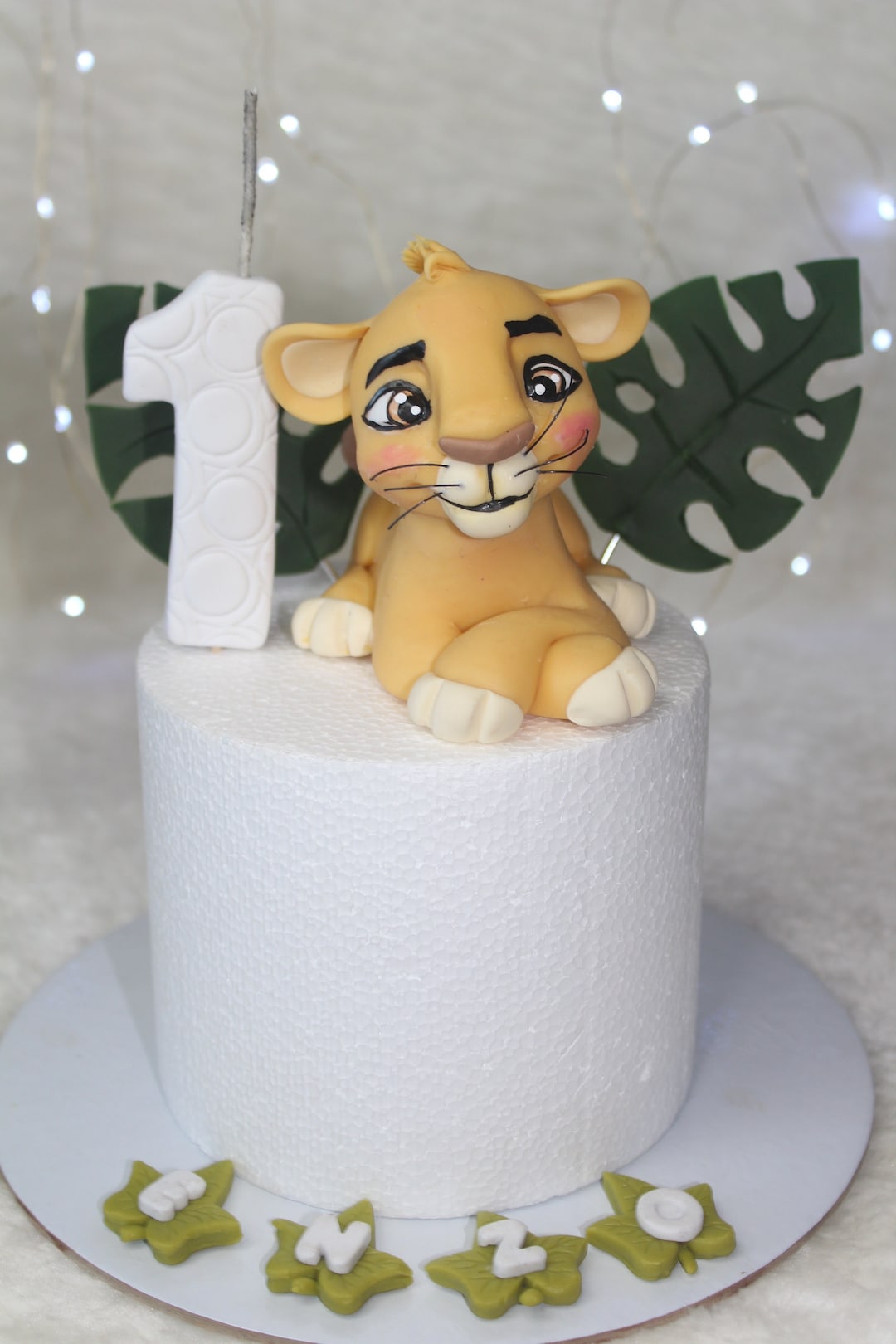 Lion King Inspired Simba Fondant Cake Topper or Cold Porcelain Party ...