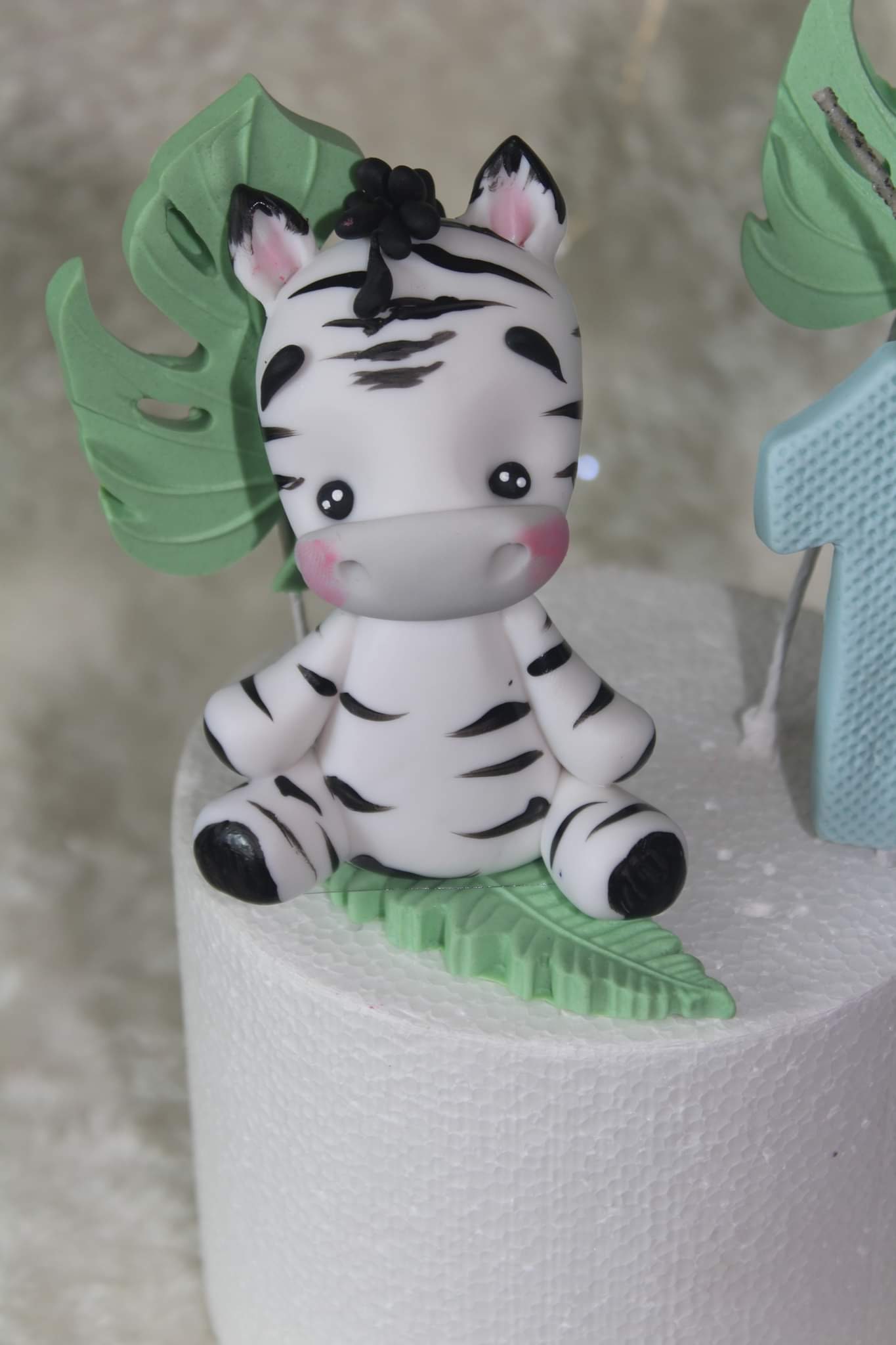 Safari Cake Topper Zebra Cake Topper Cold Porcelain Jungle - Etsy