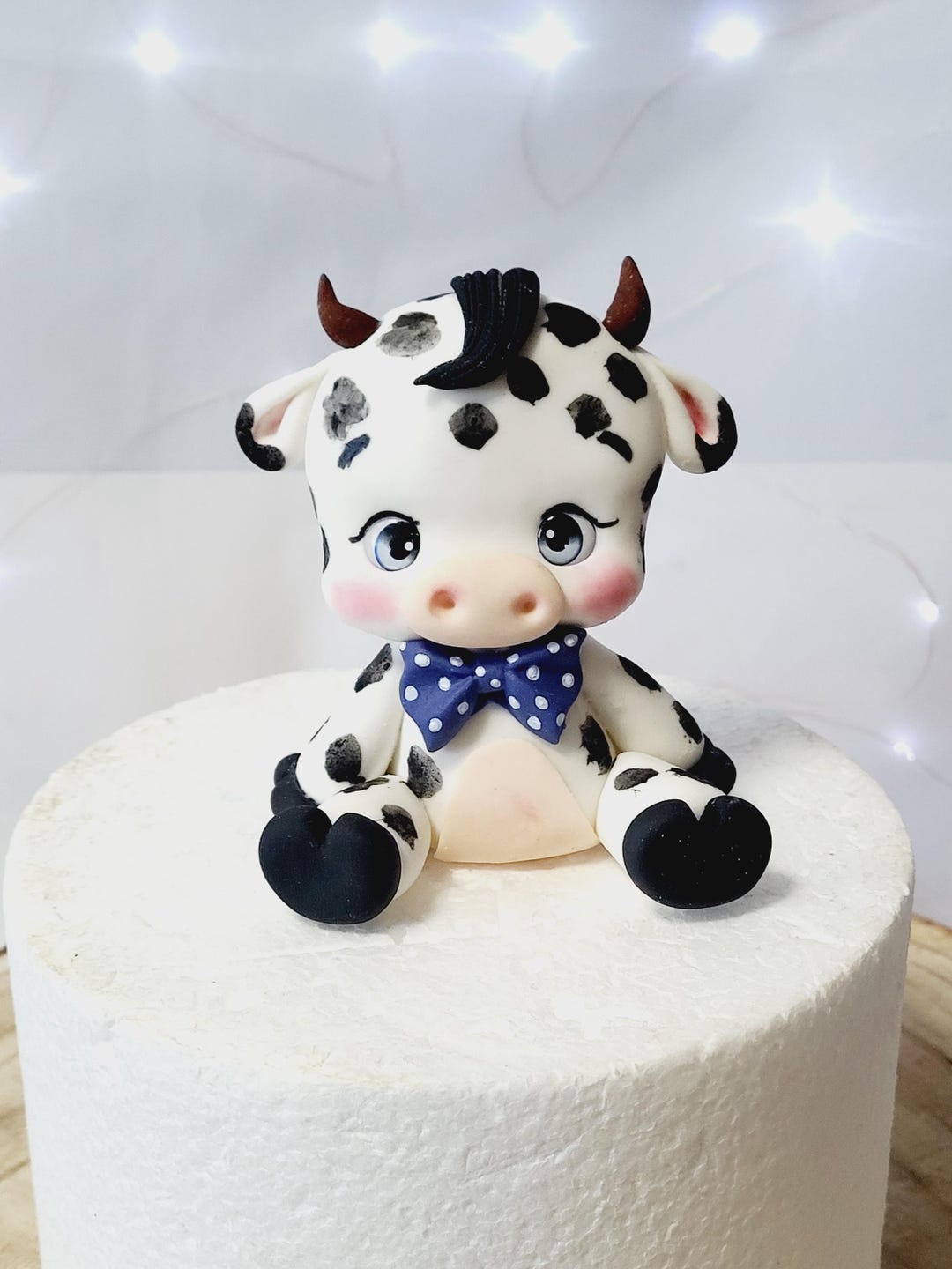 Cow Fondant Spotted, Fondant Cake Topper,cold Porcelain, Farm Party ...